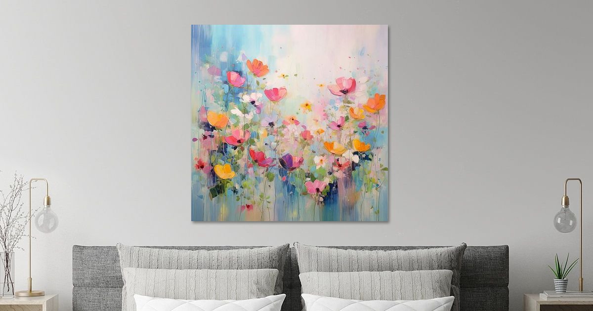 Schilderij Bloemen van De Mooiste Kunst op canvas, behang en meer